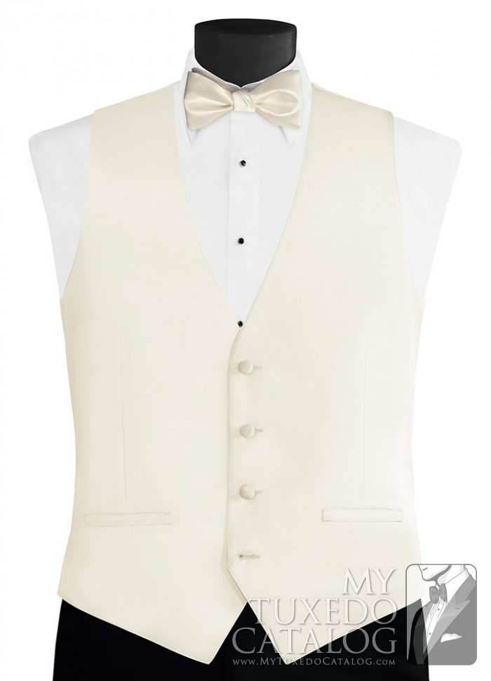 Ivory 'Modern Solid' Vest | Vests | MyTuxedoCatalog.com