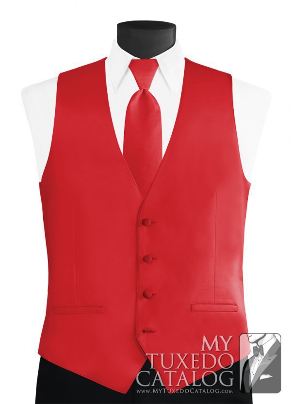 Ruby 'Modern Solid' Vest | Vests | MyTuxedoCatalog.com