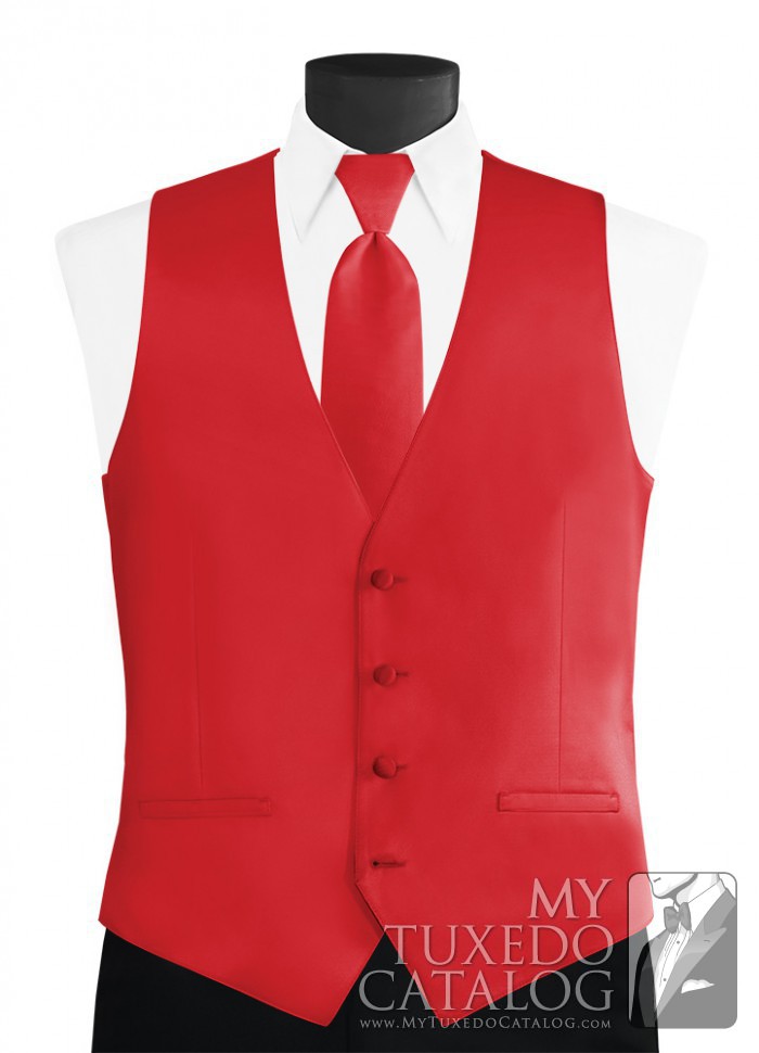 Ruby 'Modern Solid' Vest | Vests | MyTuxedoCatalog.com